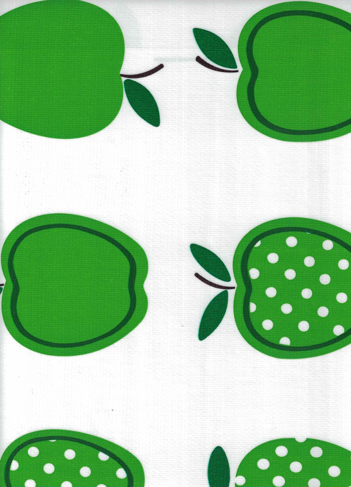 Green Apples with Polka Oilcloth Fabric – Oilcloth Alley
