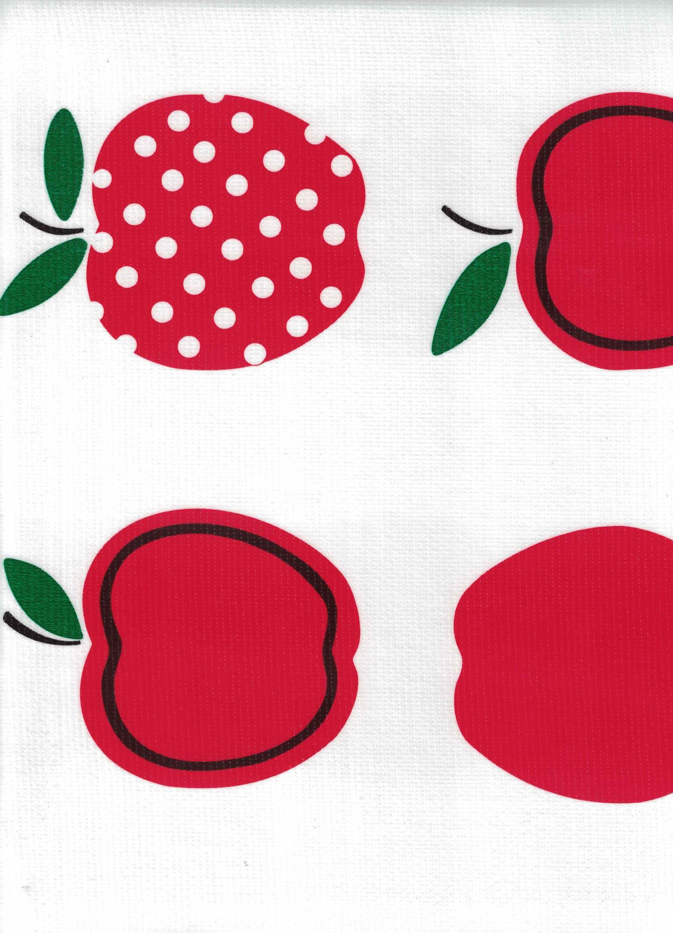 Red Apples with Polka Oilcloth Fabric – Oilcloth Alley