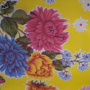 Yellow Mums Oilcloth Fabric – Oilcloth Alley